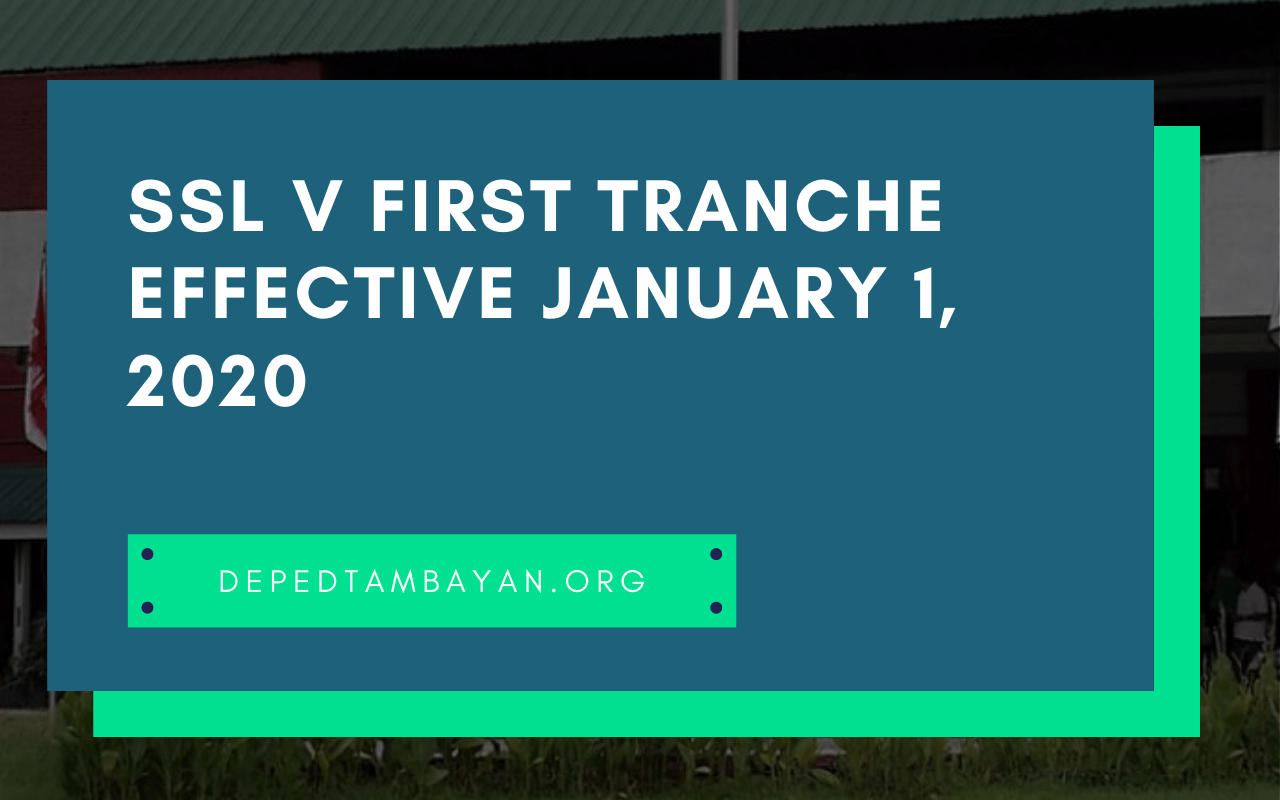 SSL V First Tranche effective January 1, 2020