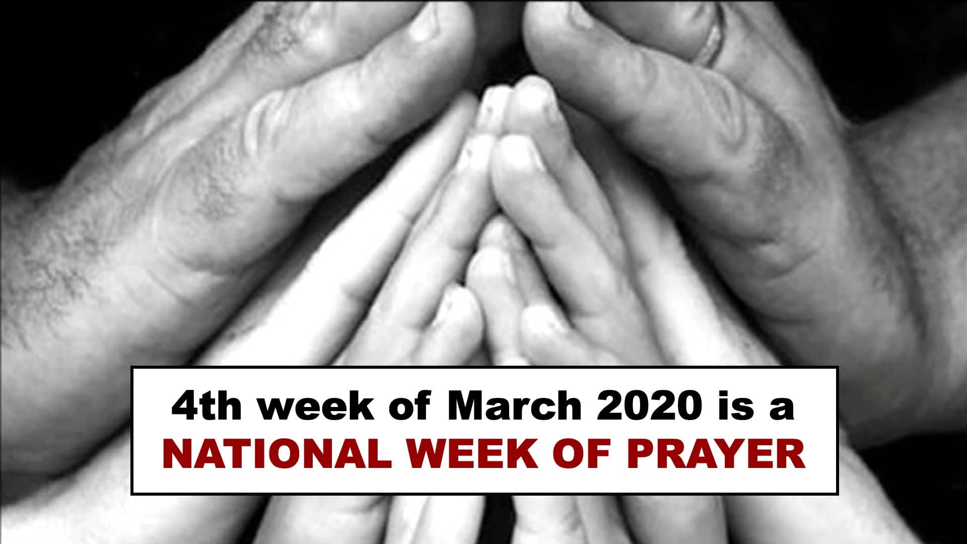 Palace declares 4th week of March 2020 as National Week of Prayer