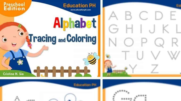 Alphabet tracing and coloring