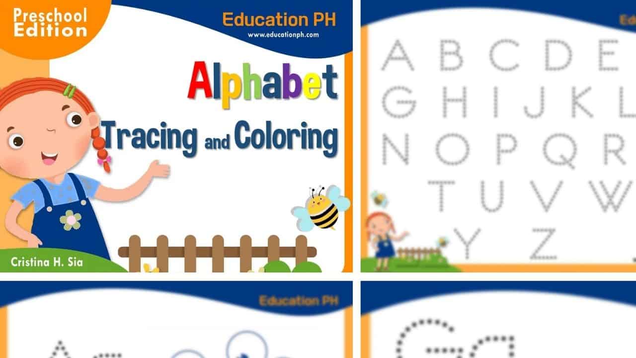 Alphabet tracing and coloring