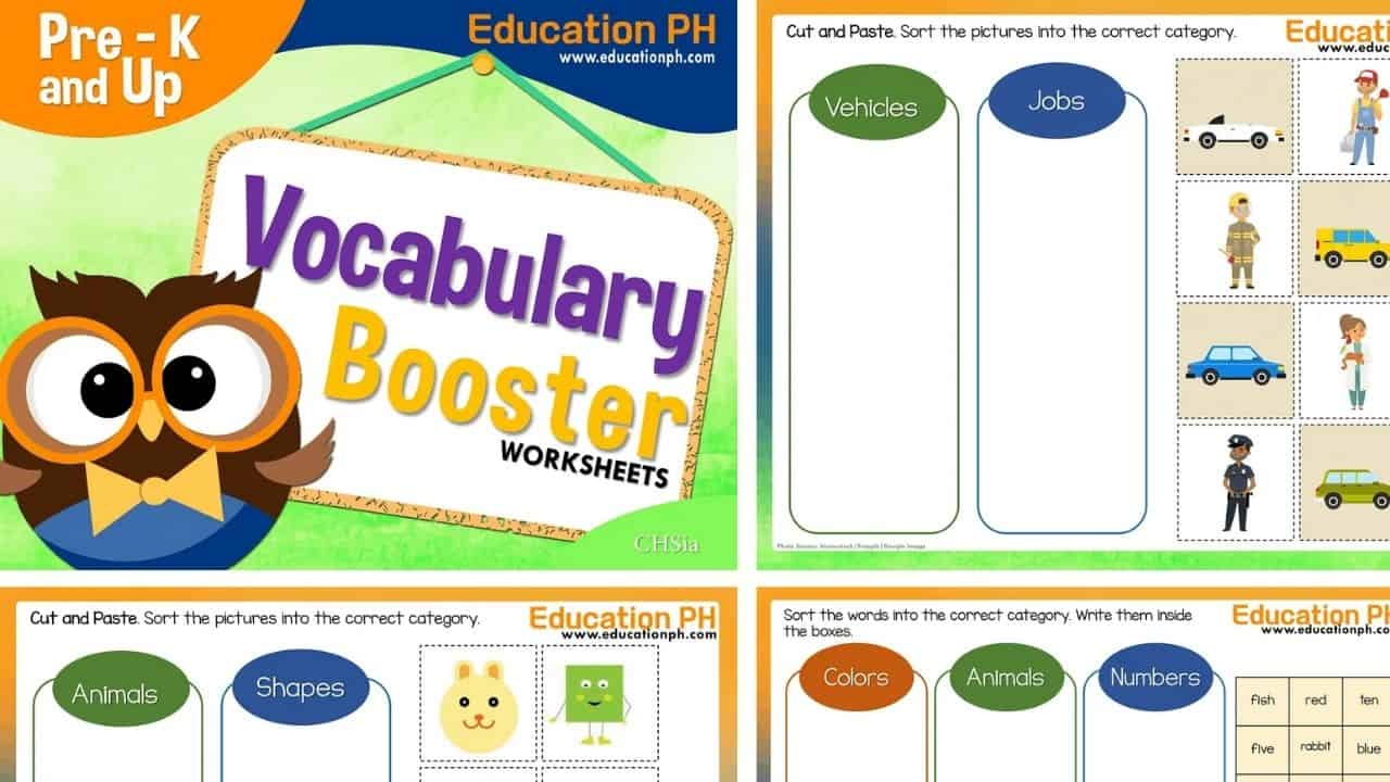Vocabulary booster worksheets