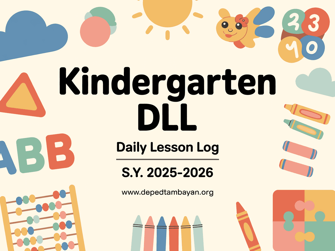 Kindergarten DLL - Daily Lesson Log 2025-2026